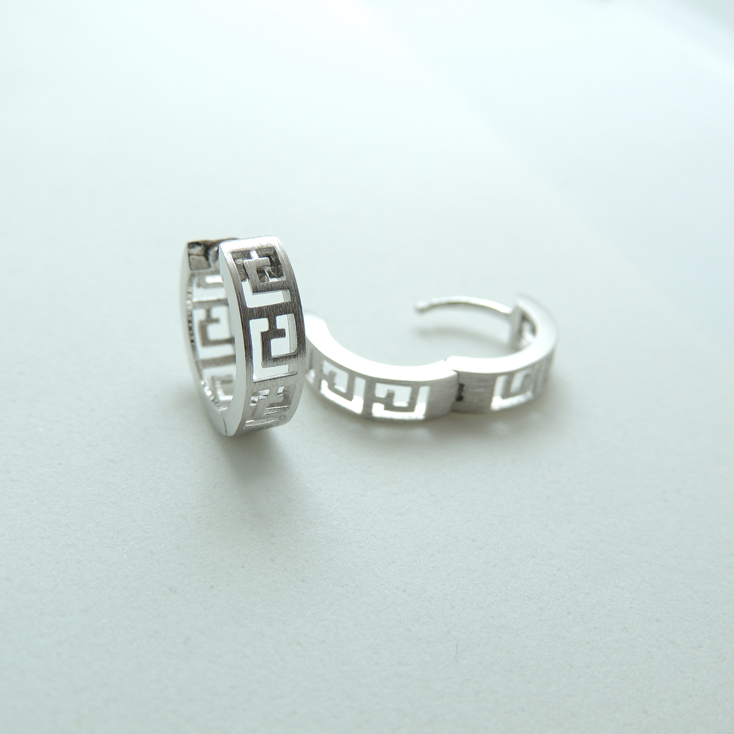 Aros Guarda Griega Plata 925 - PS Joyas - La Casa del Enchapado