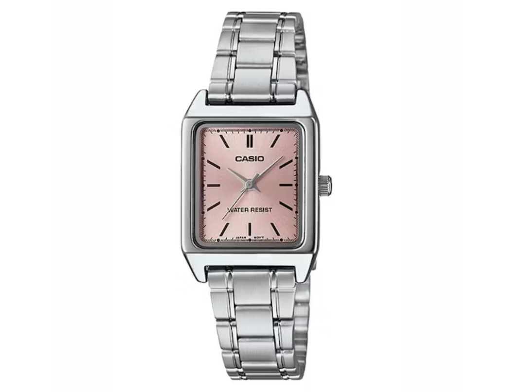 Reloj Casio Acero Esfera Rosa Rectangular Ltp-V007D-4Eudf - PS Joyas ...